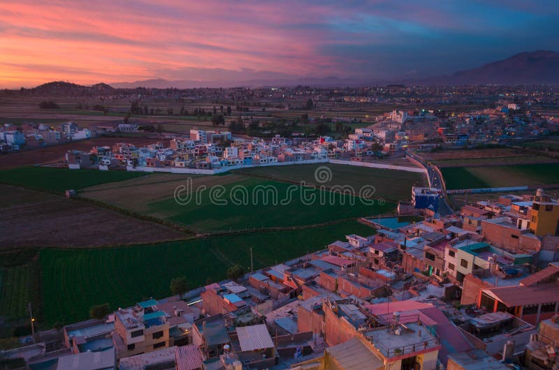 Visión Desde El Distrito De Sachaca, Arequipa Perú Imagen de archivo ...