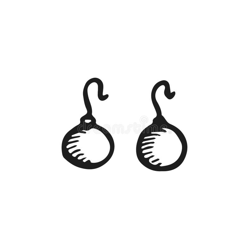 Arete Bijouterio Vectorial Paro Dibujado a Mano Ilustración del Vector ...