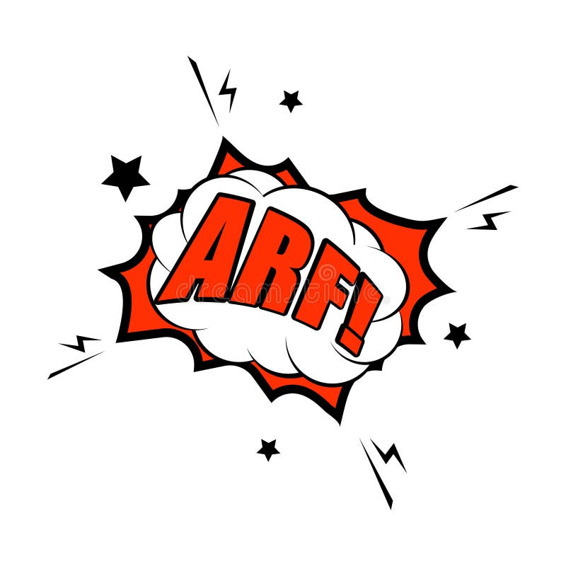Arf Expression Icon at Comic Speech Bubble Design Stock Vector ...