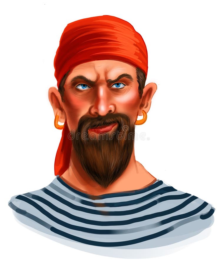 Mad pirate stock illustrationer. Illustration av artistically - 170161377