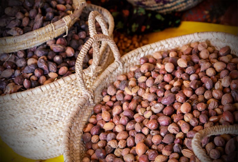 Pile of Argan Seeds at a Moroccan Farmer`s Market, in Marrakesh Stock ...
