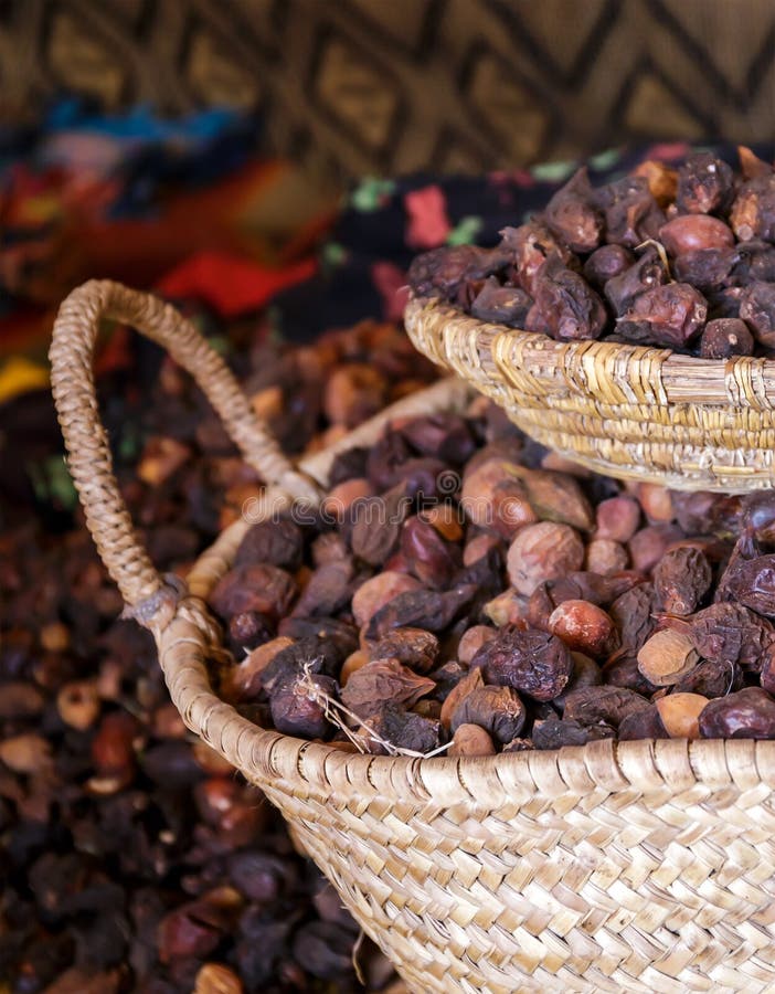 Pile of Argan Seeds at a Moroccan Farmer`s Market, in Marrakesh Stock ...