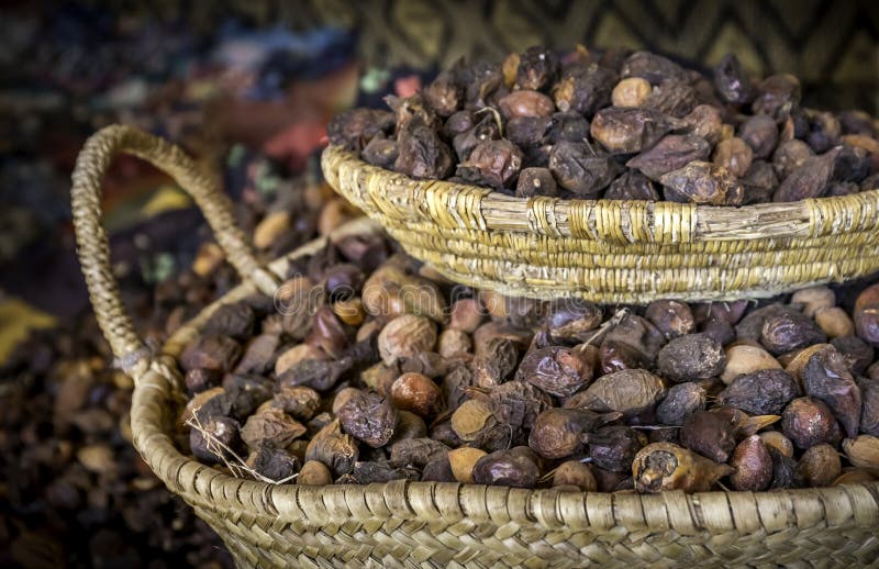 Pile of Argan Seeds at a Moroccan Farmer`s Market, in Marrakesh Stock ...