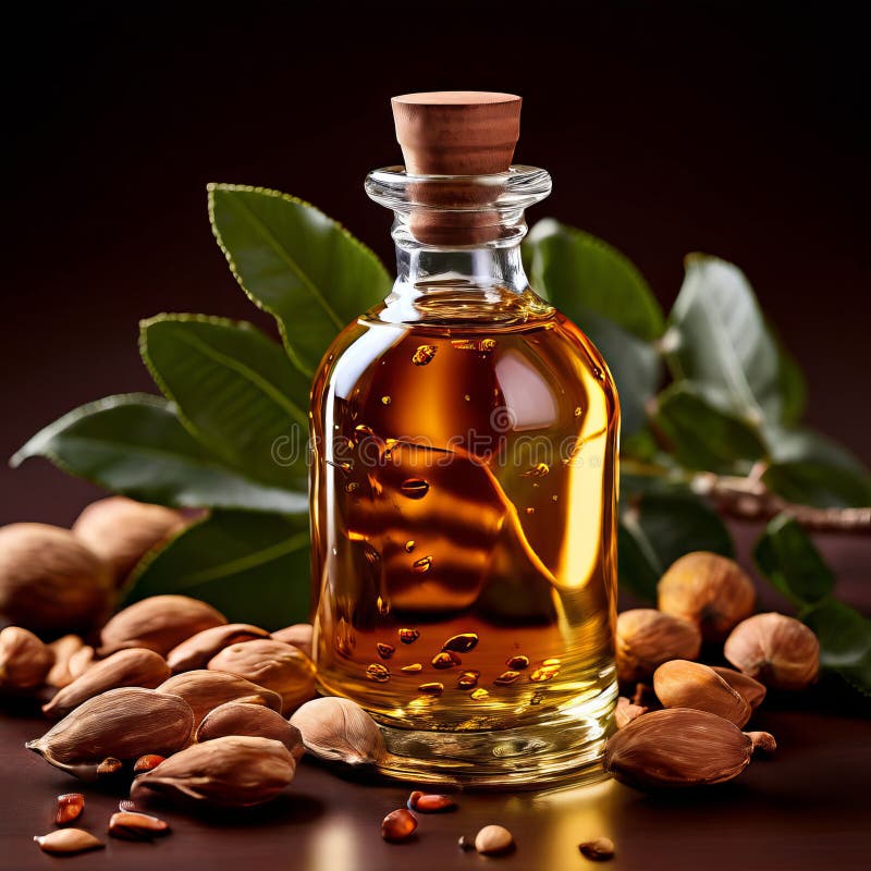 Argan Oil a Luxurious Oil Made from the Kernels of the Stock Photo ...