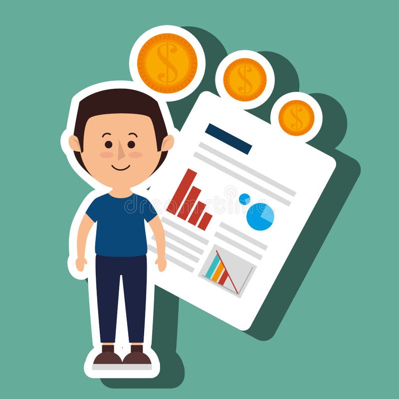 Argent De Graphiques D'infographics De Personne Illustration Stock ...