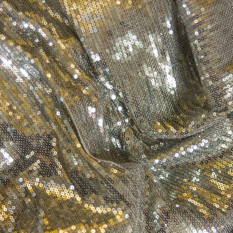 Argent, Texture De Tissu D'or Avec Des Paillettes Photo stock - Image ...