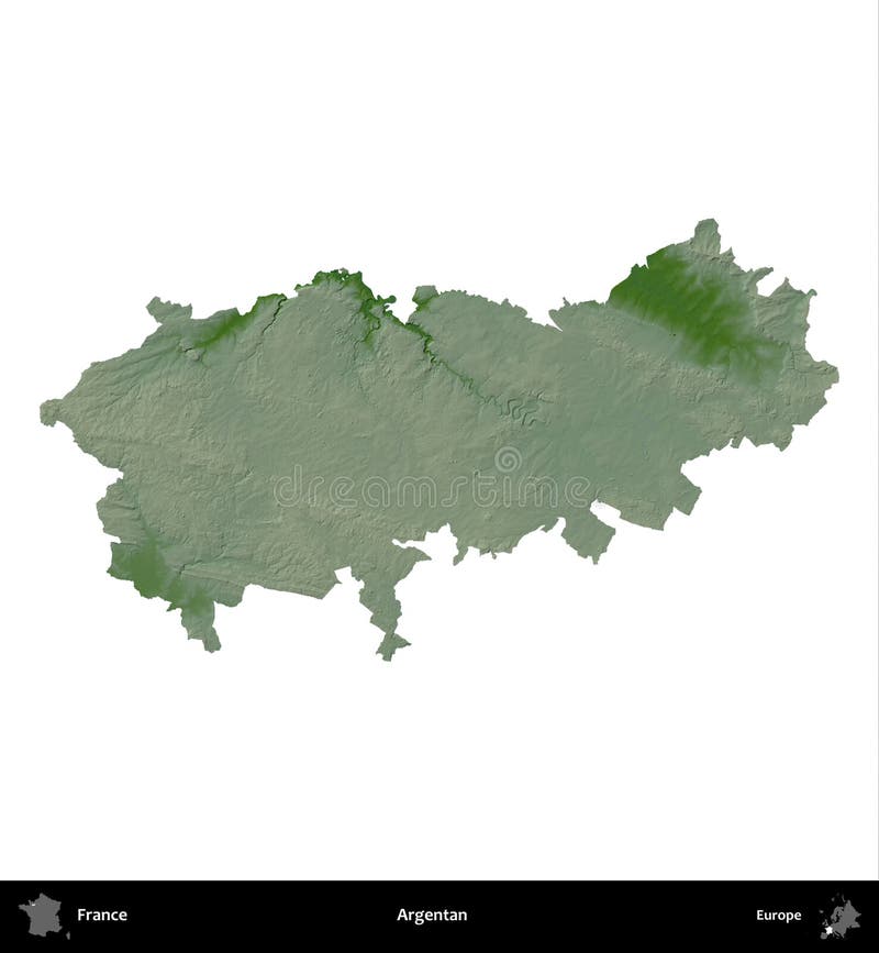 Argentan, France, Isolated on White. Physical Stock Illustration ...