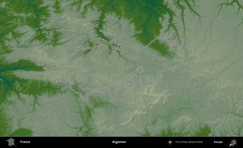 Argentan Outlined, France. Physical Stock Illustration - Illustration ...