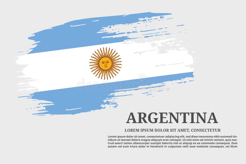 Argentina Flag Grunge Brush and Poster, Vector Stock Vector ...