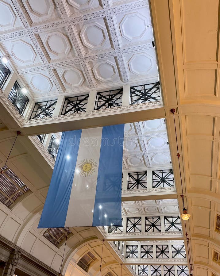 Argentina Flag Hanging Vertical Stock Image - Image of reminder, pole ...