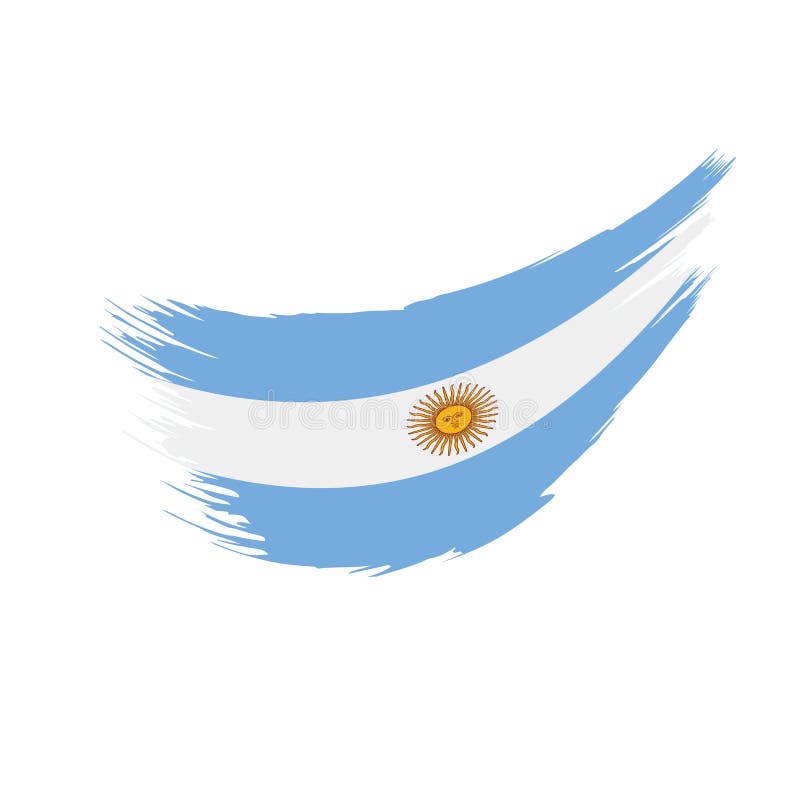 Argentina Flag, Vector Illustration on a White Background Stock Vector ...