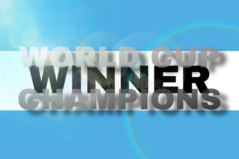 Argentina Flag Wallpaper with World Cup Champions Text Stock Image ...