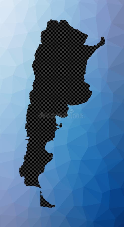 Argentina geometric map. stock vector. Illustration of argentine ...