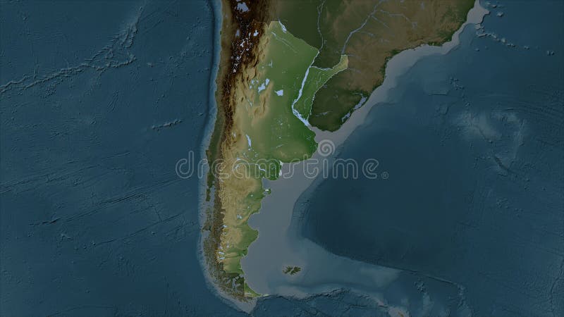 Argentina Highlighted. Pale Stock Illustration - Illustration of earth ...