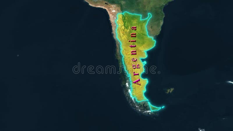 Argentina Map stock video. Video of slow, government - 294257395