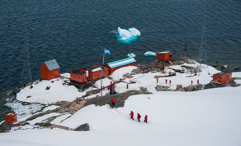 Argentina Science Station in Antarctica Stock Image - Image of hungry ...