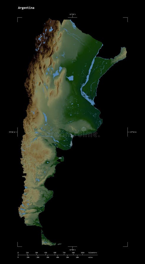 Argentina Shape on Black. Physical Stock Illustration - Illustration of ...