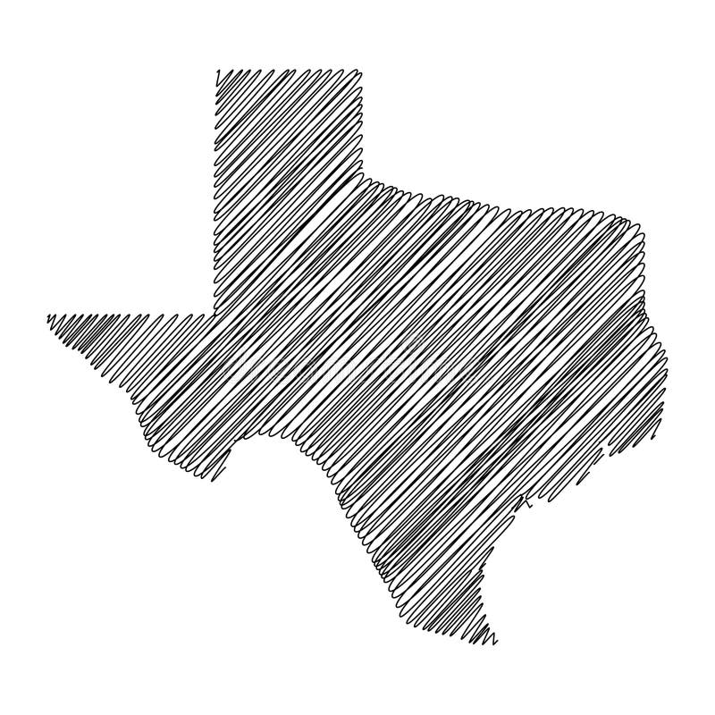 Texas US State Thread Map Line Vector Illustration Stock Vector ...