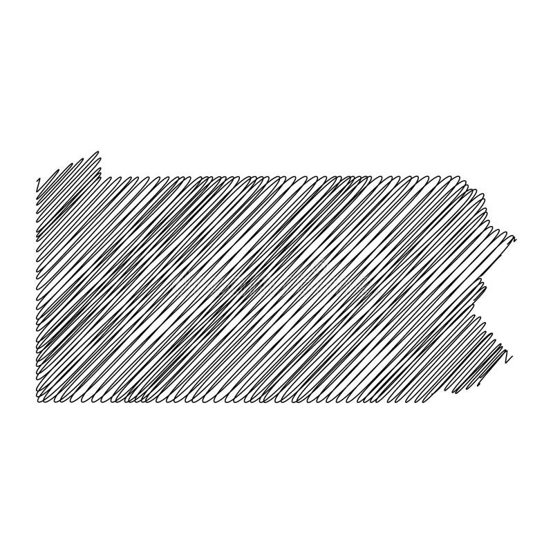 Pennsylvania US State Thread Map Line Vector Illustration Stock Vector ...