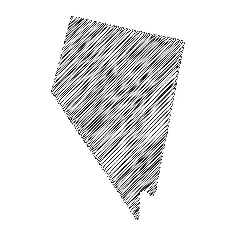 Nevada US State Thread Map Line Vector Illustration Stock Vector ...