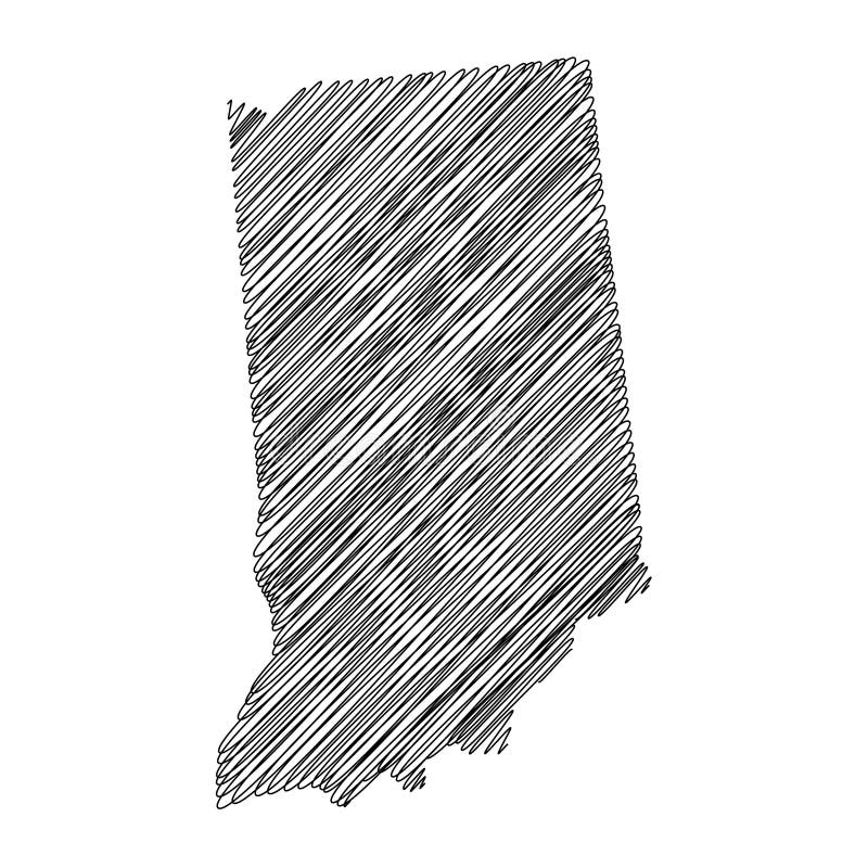 Indiana US State Thread Map Line Vector Illustration Stock Vector ...