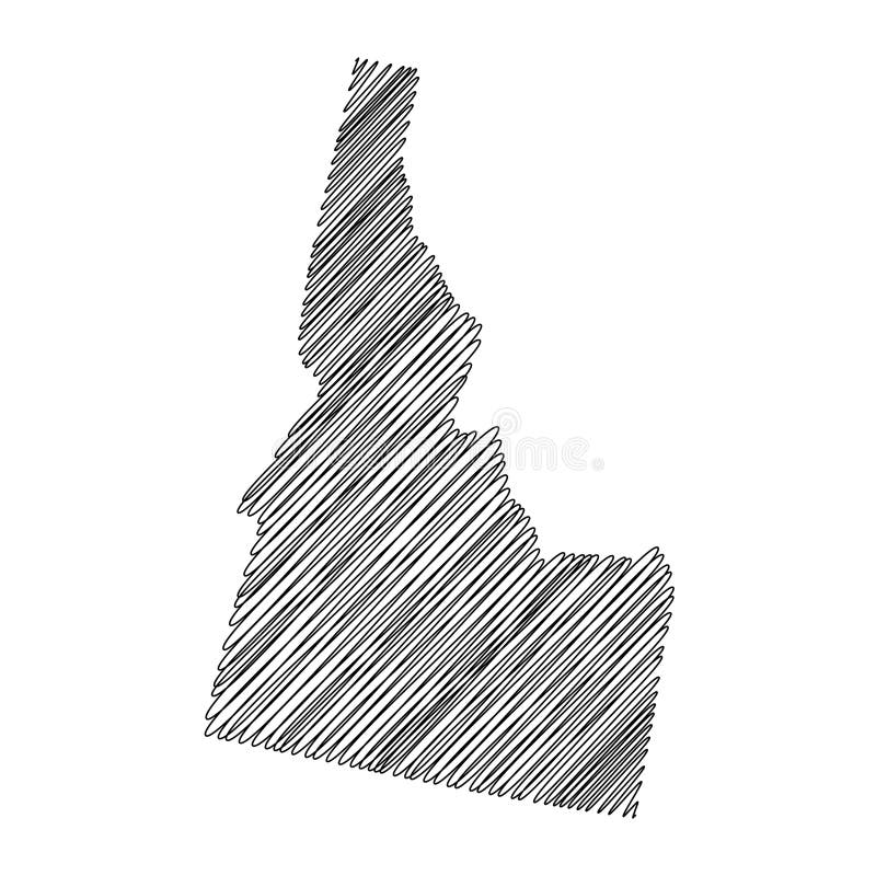 Idaho US State Thread Map Line Vector Illustration Stock Vector ...