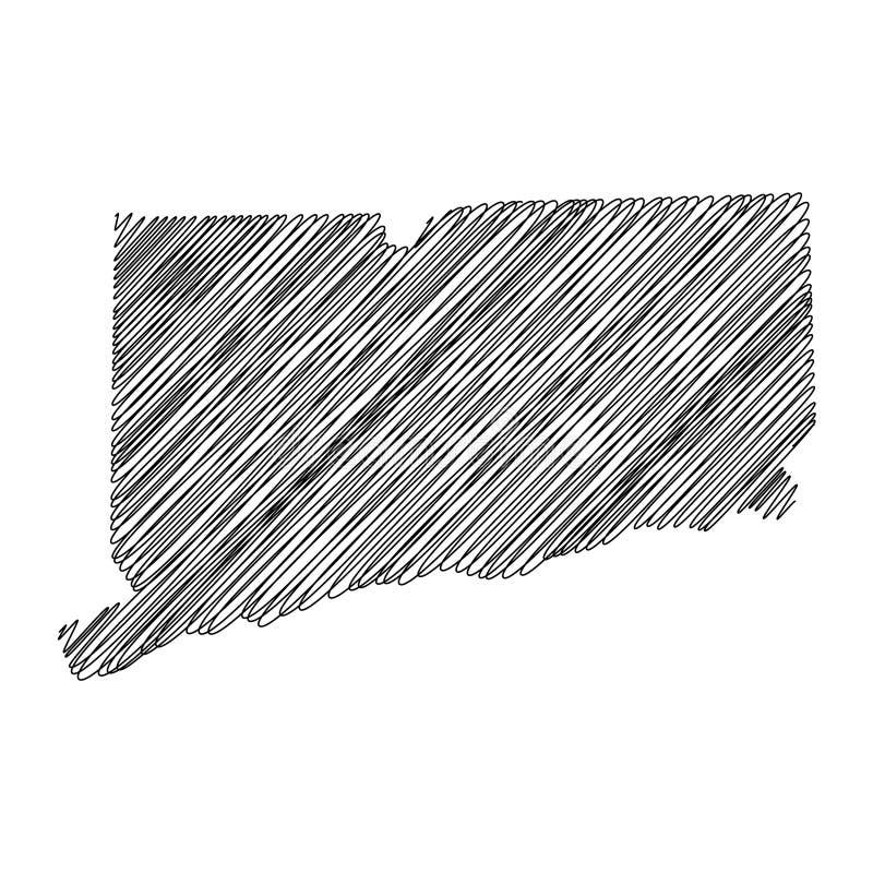 Connecticut US State Thread Map Line Vector Illustration Stock Vector ...