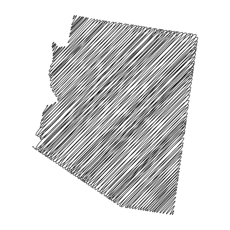 Arizona US State Thread Map Line Vector Illustration Stock Vector ...