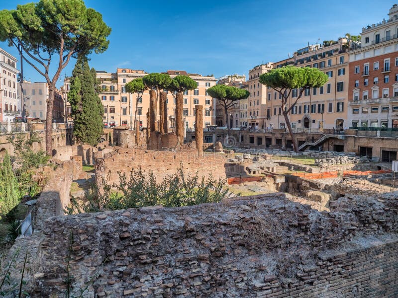 Argentina Torra Piazza in the Center of Rome, Italy Stock Photo - Image ...