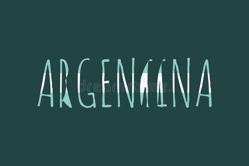 Argentina Typography Text Vector Design Stock Vector - Illustration of ...