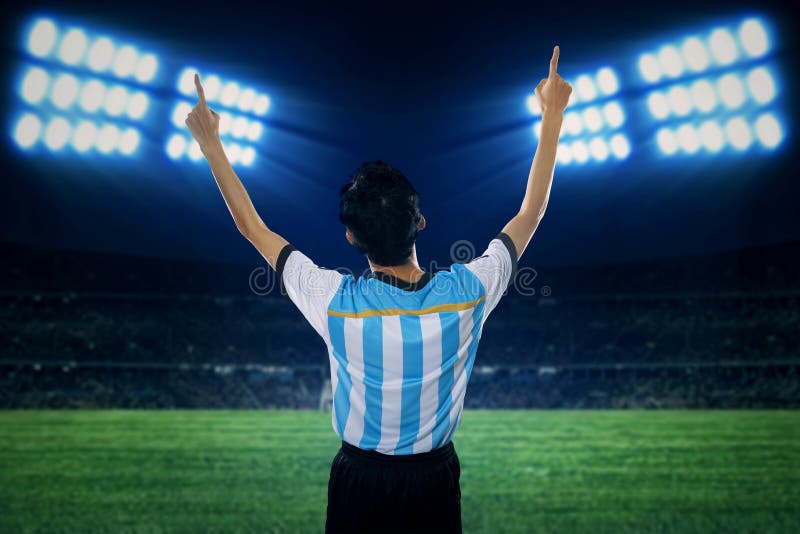 Argentine Soccer Player Celebrate Winning Stock Image - Image of ...