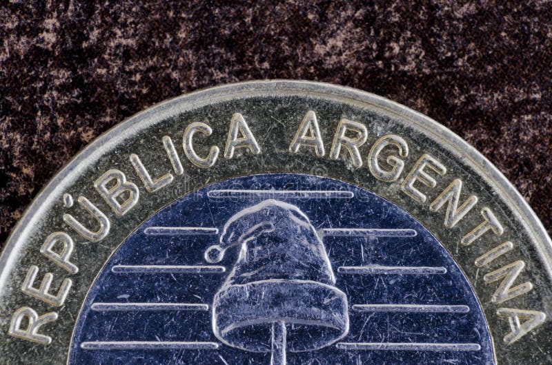 Two Pesos that Symbolize the Bicentenary of Their Independence Stock ...