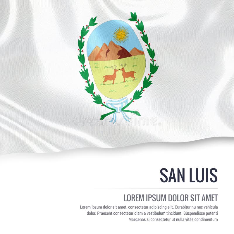 San Luis Flag Waving Vector Illustration Auf Weißem Hintergrund Flagge ...