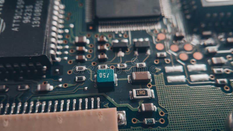 Arges, Romania 02 15 2021: Electronic Computer Board. Technological ...