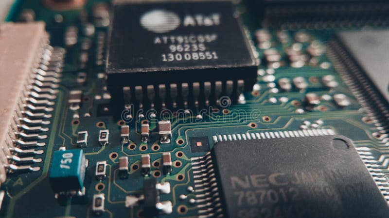 Arges, Romania 02 15 2021: Electronic Computer Board. Technological ...