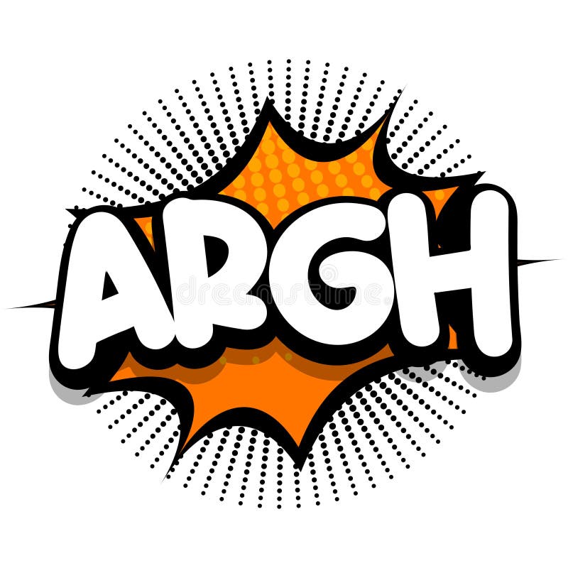 Argh Comic Book Explosion Bubble Vector Illustration Stock Vector ...