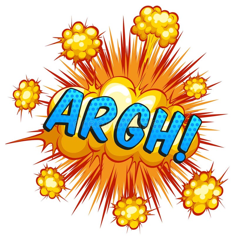 ARGH! comic word stock vector. Illustration of burst - 47729776