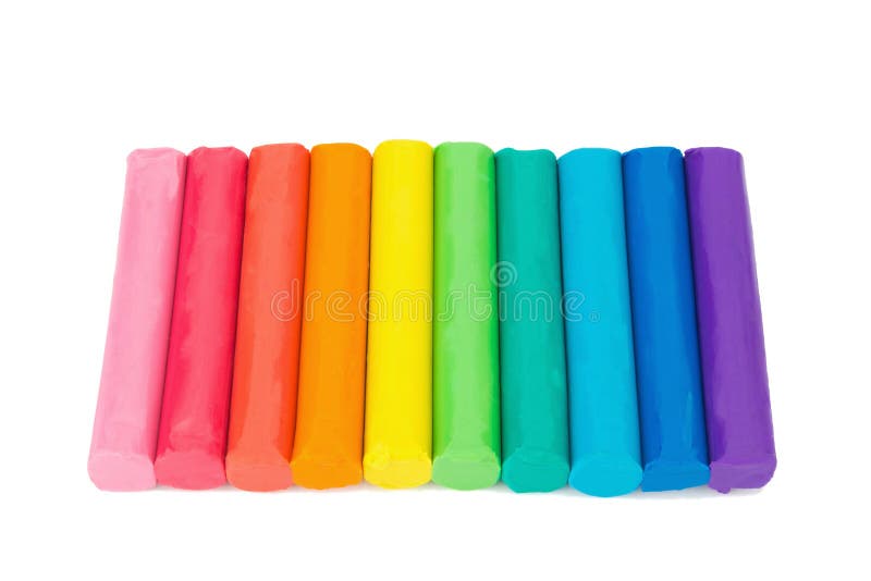 Argila Plasticine Parede Isolado No Fundo Branco Foto de Stock - Imagem ...