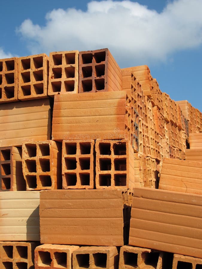 Airbrick De Construction De Mur De Briques D'argile Rouge Photo stock ...