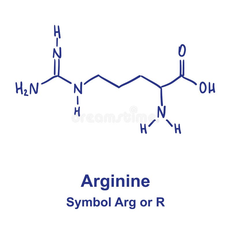 Arginine chemical formula stock vector. Illustration of icon - 152115309