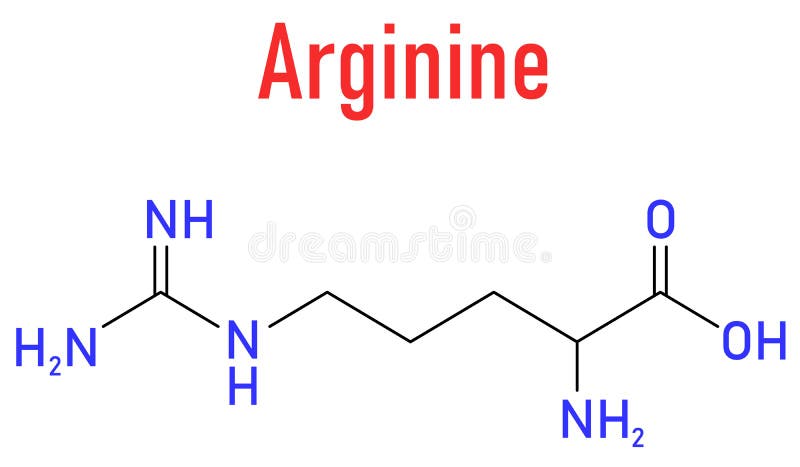 Arginine or L-arginine, Arg, R, Amino Acid Molecule. Skeletal Formula ...