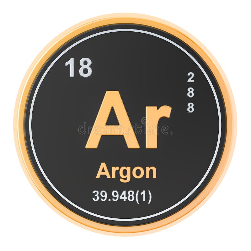 Argon Ar, Element Symbol from Periodic Table Series Stock Illustration ...