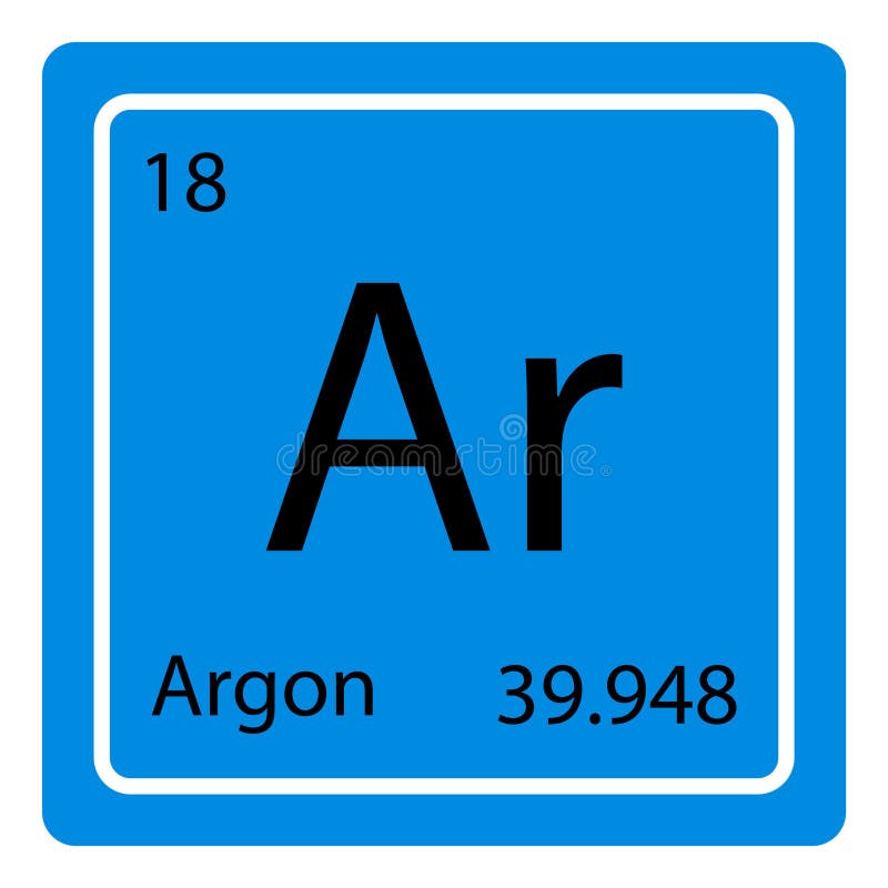 Argon Ar Chemical Element Icon. the Chemical Element of the Periodic ...