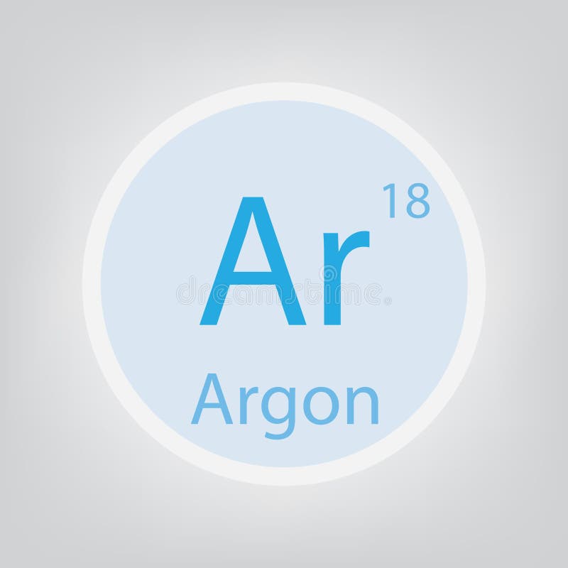 Argon Ar, Element Symbol from Periodic Table Series Stock Illustration ...