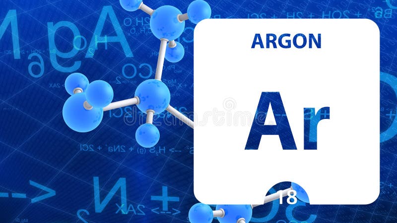 Argon Symbol. Sign Argon with Atomic Number and Atomic Weight Stock ...