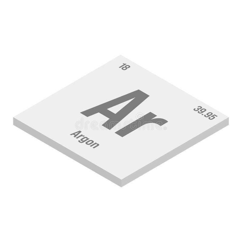 Argon, Ar, Periodic Table Element Stock Illustration - Illustration of ...