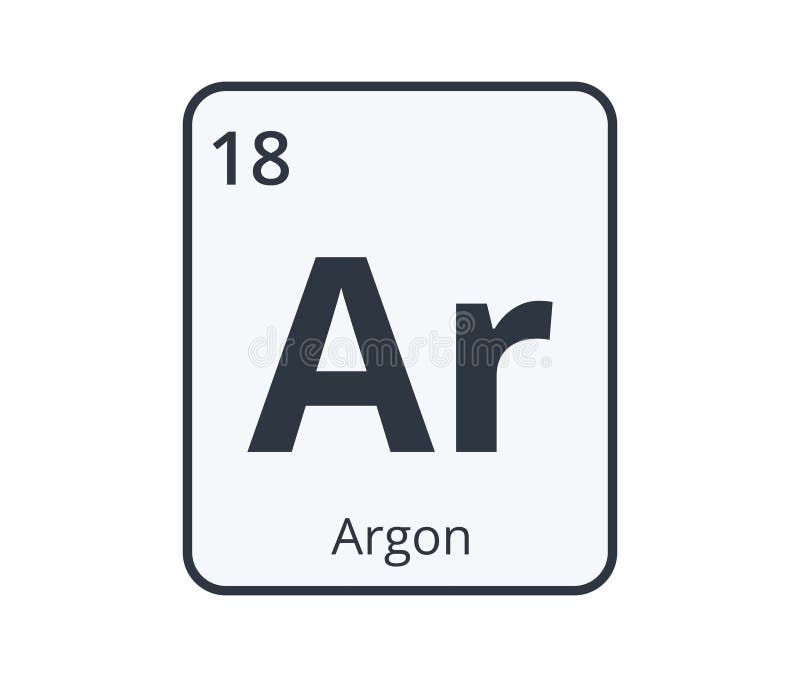 Argon Chemical Element Graphic for Science Designs. Stock Vector ...