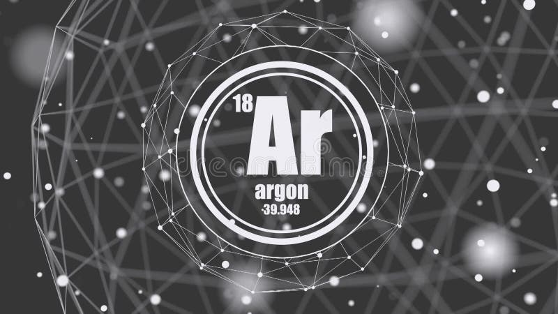 Argon chemical element. stock footage. Video of layout - 191923262