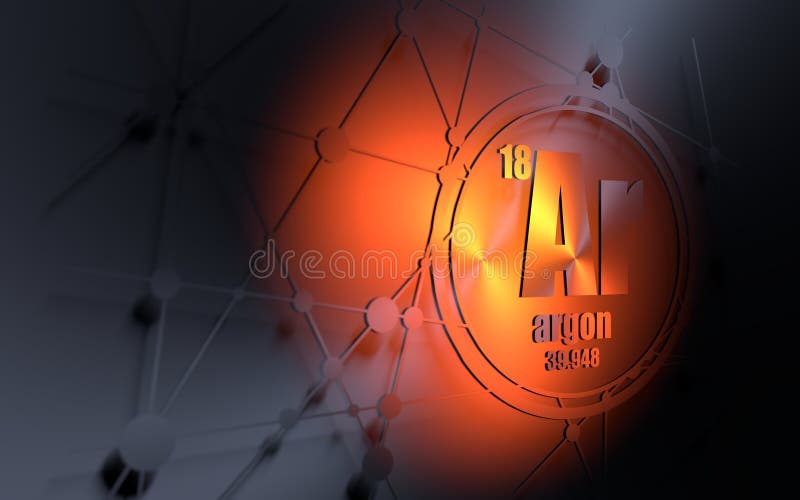 Argon chemical element. stock illustration. Illustration of research ...