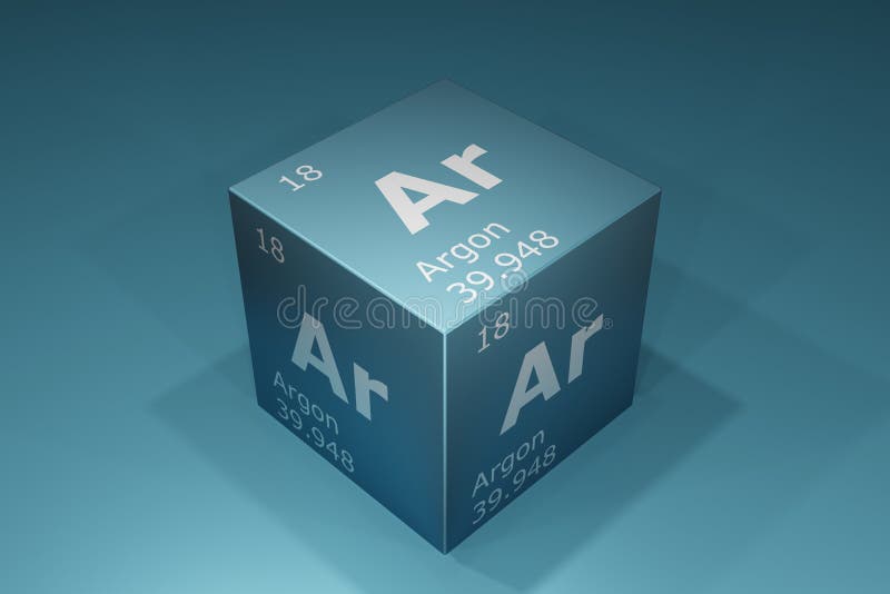 Argon, 3D Background of Symbols of the Elements of the Periodic Table ...